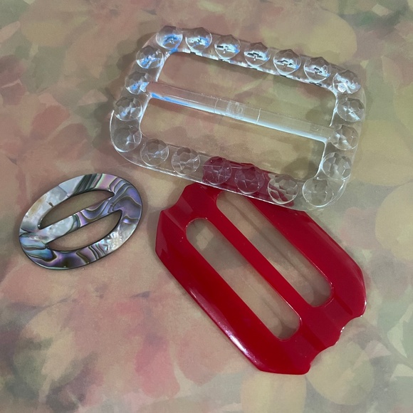 Accessories | Group Of Three Hard Plastic Belt Buckles | Poshmark